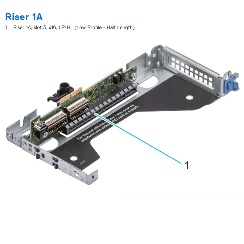 Dell PowerEdge XR12 Riser Configuration 4 - R1A+R2B+R3A - ECS