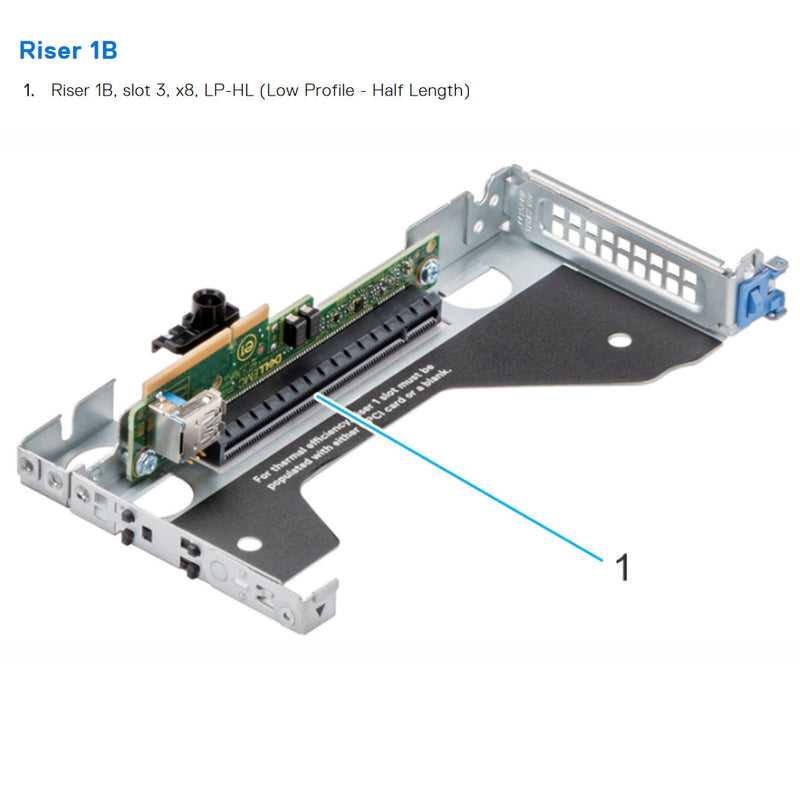Dell Poweredge Xr12 Riser Configuration 2 | R1B+R2B+R3A - ECS