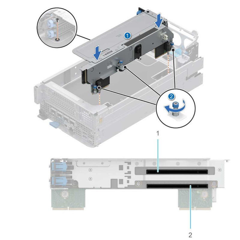 Dell PowerEdge XR4520c Riser Config 1 (R1C) - ECS