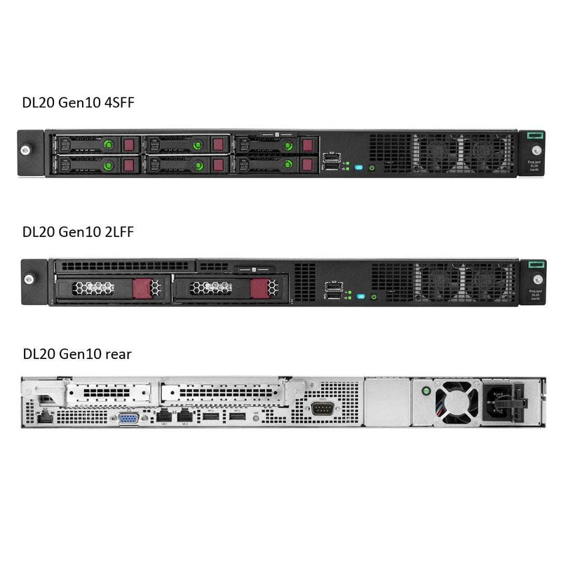 HPE ProLiant DL20 Gen10 Performance Rack Server E-2244 1P 16G | P17080 ...