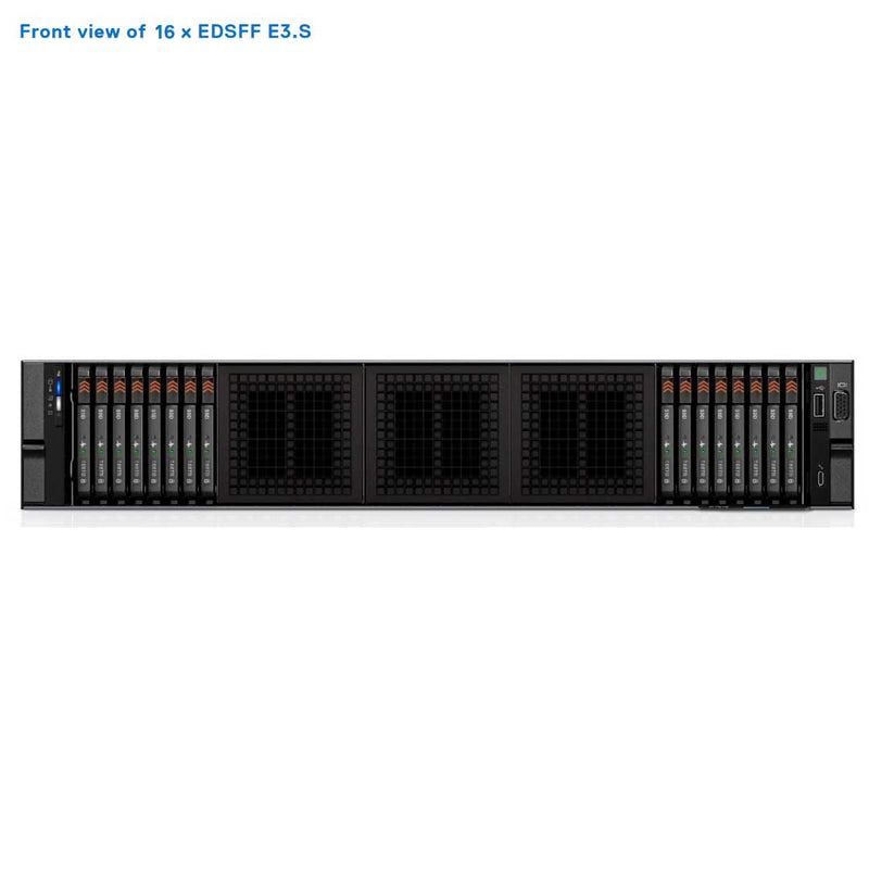 Dell PowerEdge R7625 Rack Server Chassis (16x EDSFF) NVMe SSD - ECS