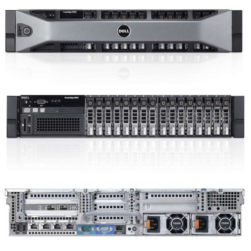 Dell PowerEdge R820 Rack Server Chassis (8x2.5" + 4x Express Flash PCIe ...