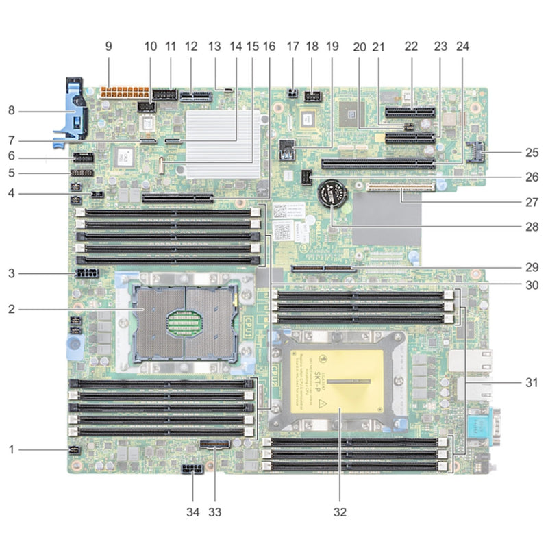 WKGTH | Dell Poweredge R440 System Board Motherboard - ECS