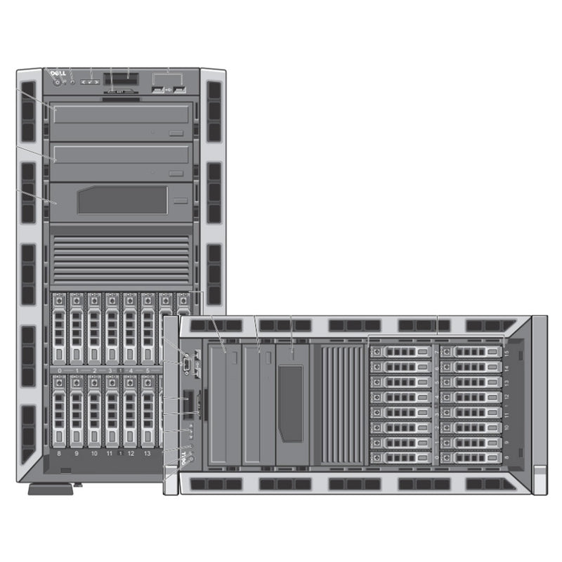 Dell PowerEdge T320 Tower Server Chassis (16x2.5") - ECS