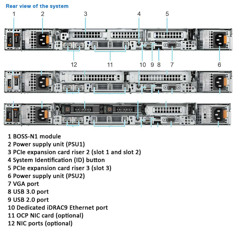 Dell PowerEdge R660 Rack Server No Backplane - ECS