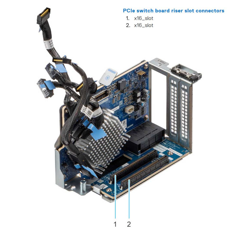 Dell PowerEdge XE9680 PCI-e Switch Board (PSB) Riser Module 2x16 PCI-e ...