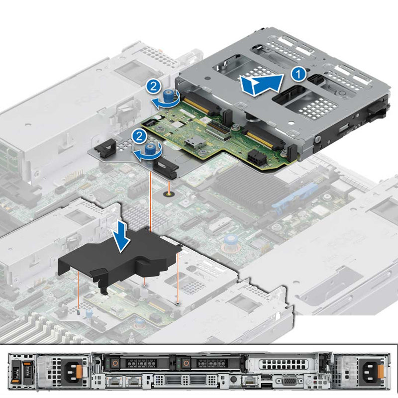 Dell Side By Side 1U 2SFF Drive Cage - ECS