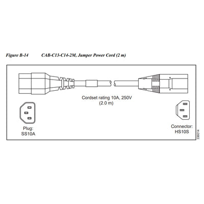 CAB-C13-C14-2M= | Ciscocabasy,Wire,Jumper Cord, Pwr, 2 Meter, C13 To ...