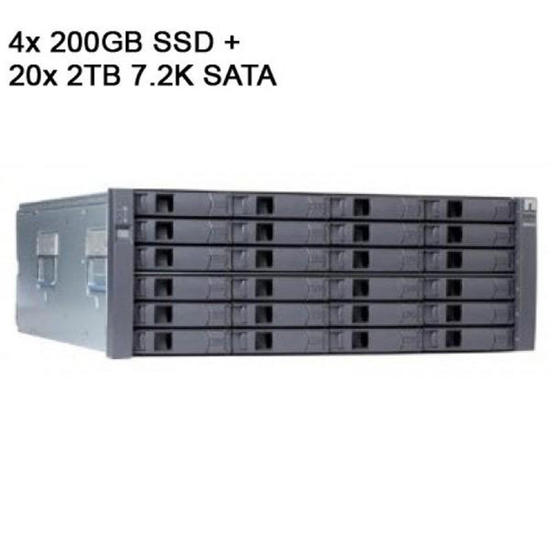 NetApp DS4246 Disk Shelf with 4x 200GB SSD (X448A-R6) + 20x 2TB 7.2K ...