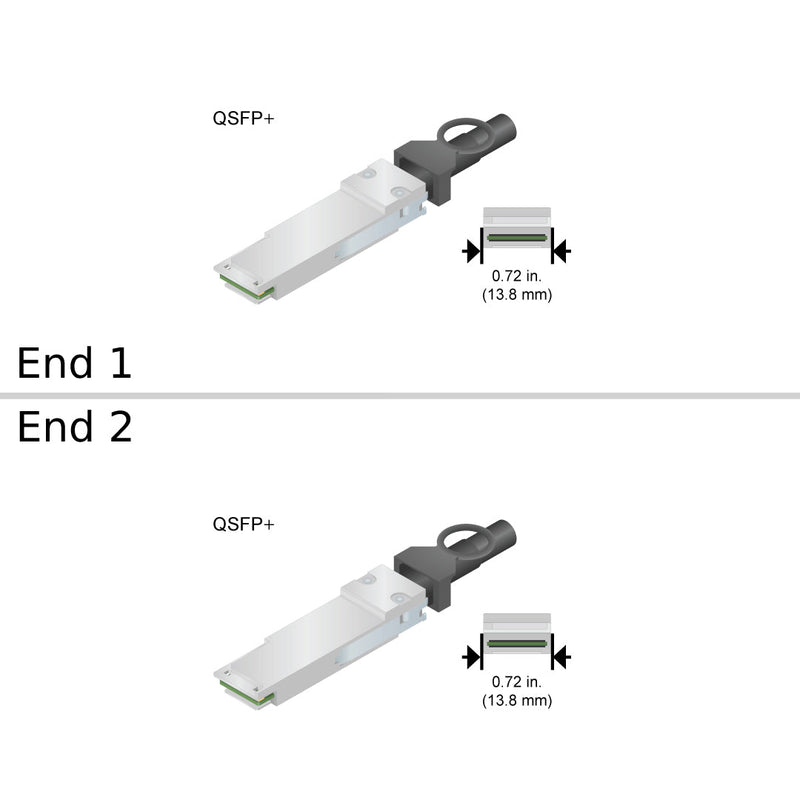 X66100-1 | NetApp QSFP+ to QSFP+ 1m Data Cable with Plug - ECS
