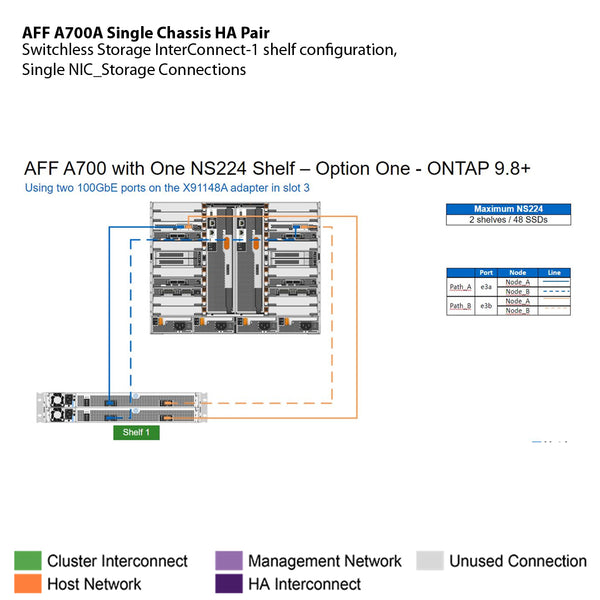 NetApp AFF-A700 Dual Controller Filer Head (HA) - ECS