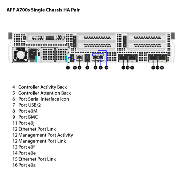 NetApp AFF-A700s Dual Controller Filer Head (HA) - ECS