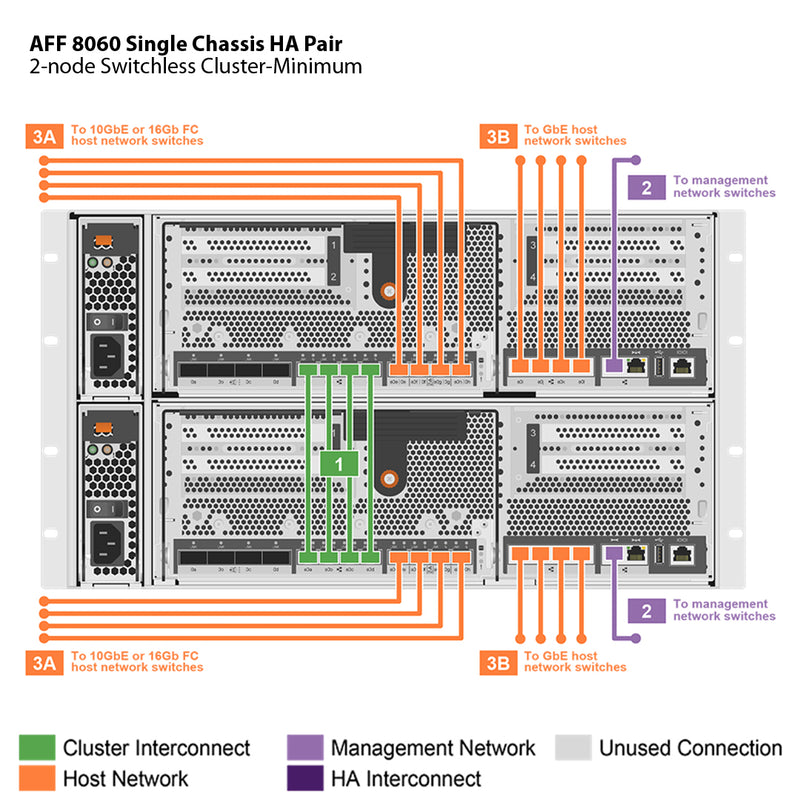 NetApp AFF-8060 Dual Controller All Flash Filer Head (HA) - ECS
