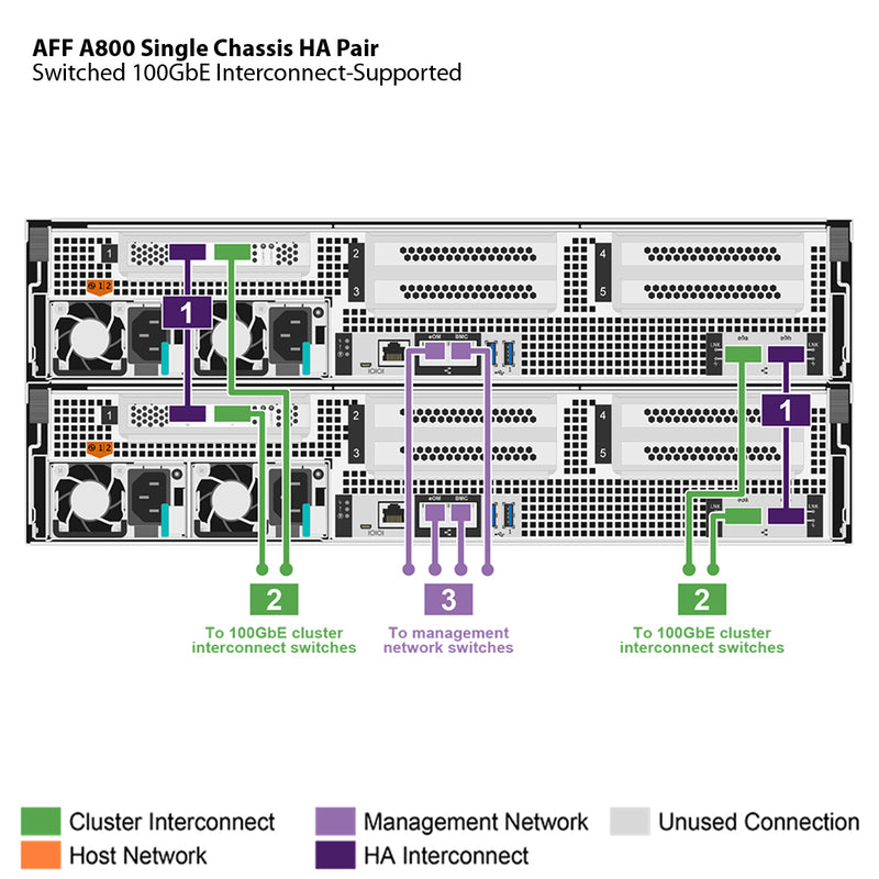 NetApp AFF-A800 Dual Controller Filer Head (HA) - ECS