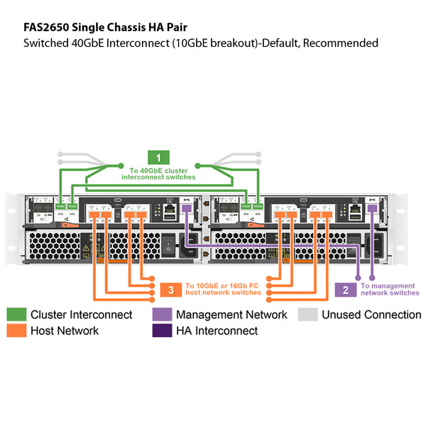 NetApp FAS2650 Dual Controller Filer Head (HA) - ECS