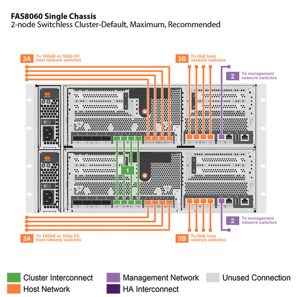 NetApp FAS8060 Dual Controller Filer Head (HA) - ECS
