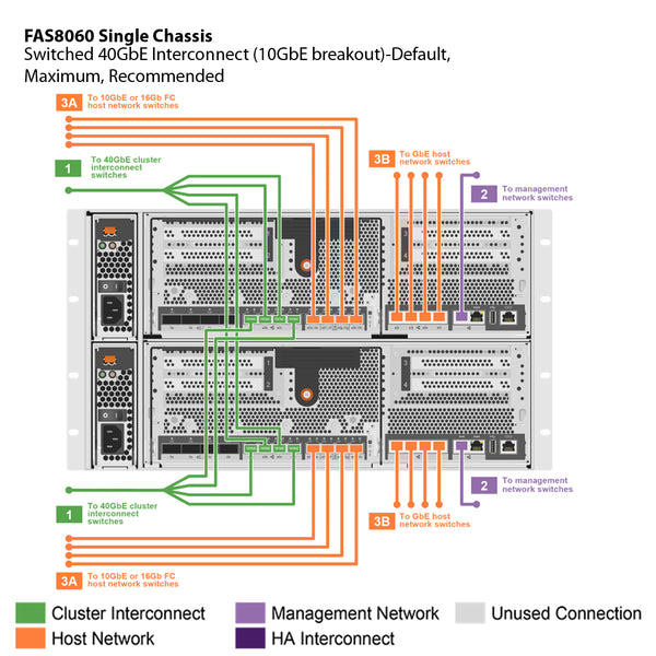 NetApp FAS8060 Dual Controller Filer Head (HA) - ECS