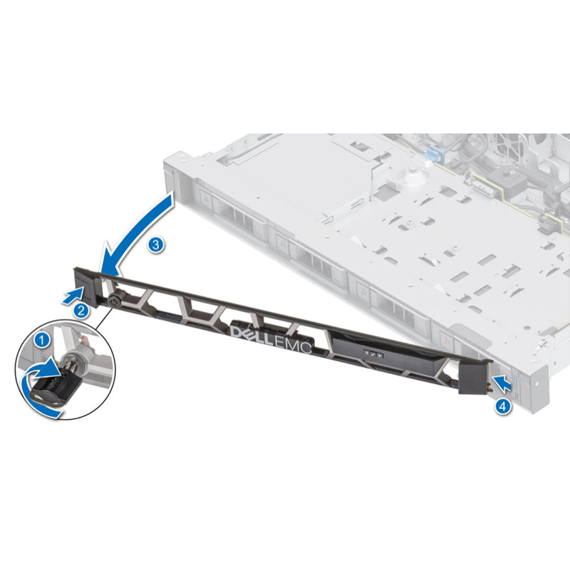 521RX | Dell PowerEdge 1U Gen 15 Security Bezel with LCD - ECS