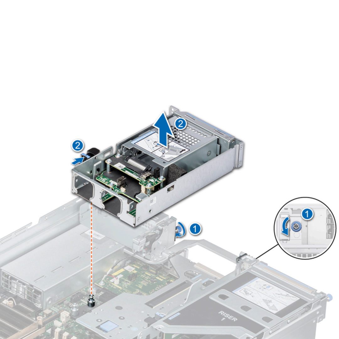 Dell R65* Rear Drive Module 2 x 2.5-inch SAS/SATA/NVMe (HDD/SSD) - ECS