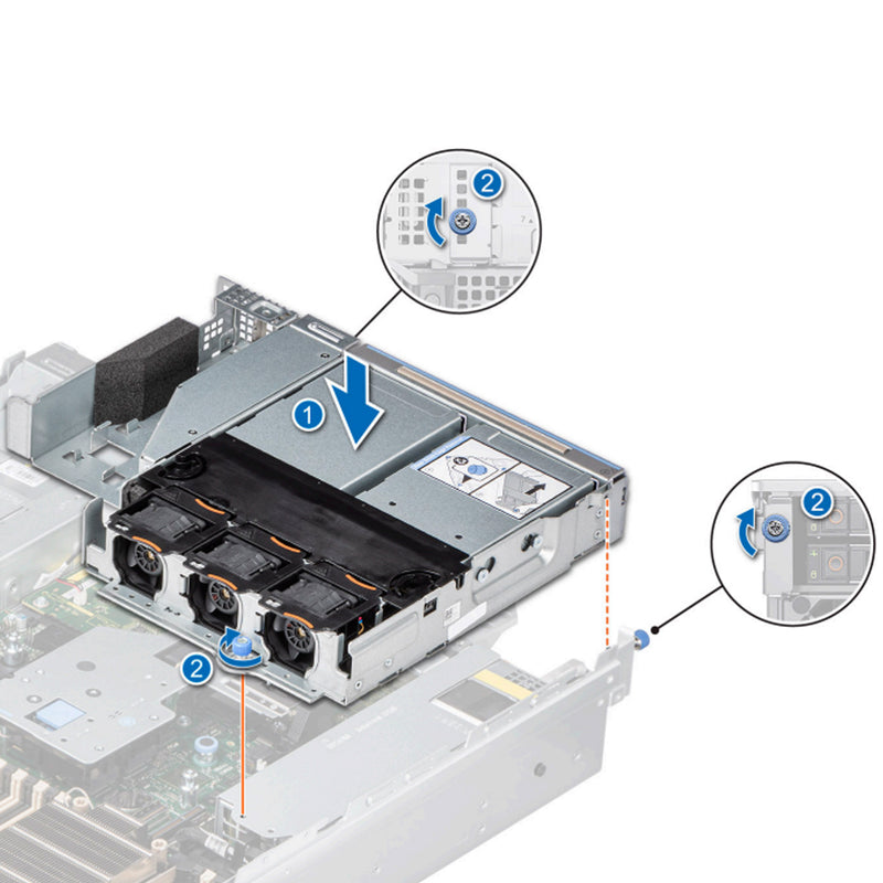 Dell 2 x 2.5-inch SAS/SATA/NVMe (HDD/SSD) Rear Drive Module - ECS