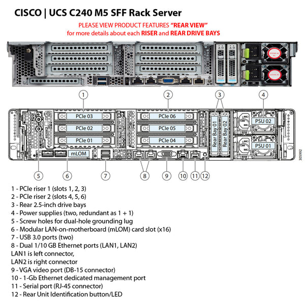 Cisco UCS C240 M5 SFF Rack Servers CTO - ECS
